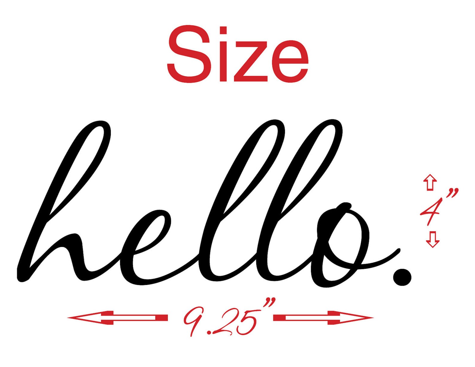 Hello. Vinyl Wall Decal Sticker Front Door Quote Art 4 X 9.25 - Etsy