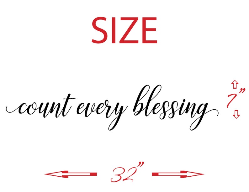 Count Every Blessing Vinyl Wall Sticker Decal Home Farmhouse - Etsy