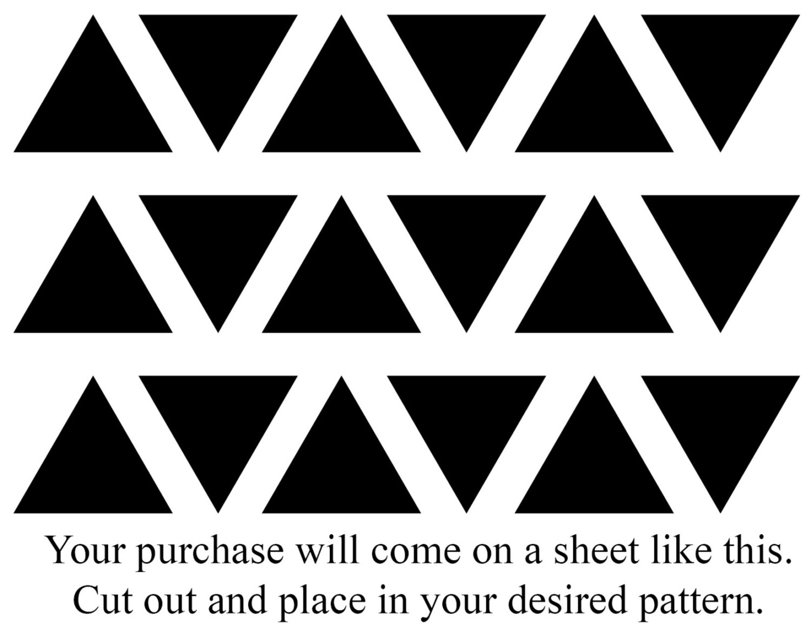 TRIANGLES 30 Wall Vinyl Decal Stickers Cute Room Decor 4 | Etsy