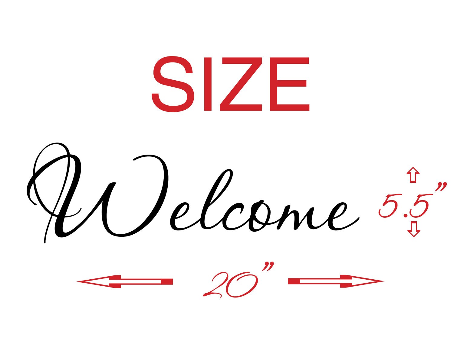 Welcome Vinyl Wall Decal Sticker Front Door Quote Art 20 X 5.5 | Etsy