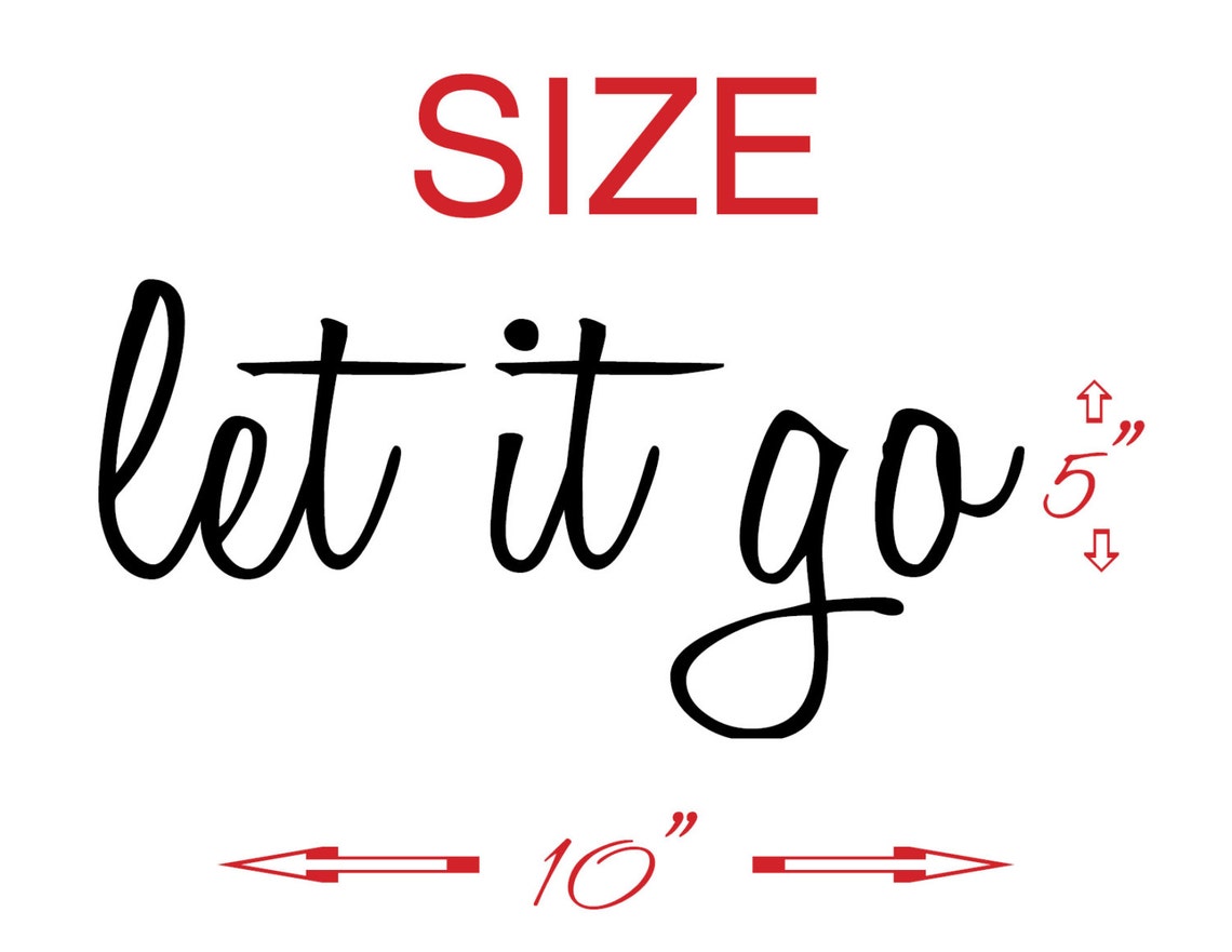 LET IT GO Vinyl Wall Decal Sticker Bathroom Mirror Children - Etsy