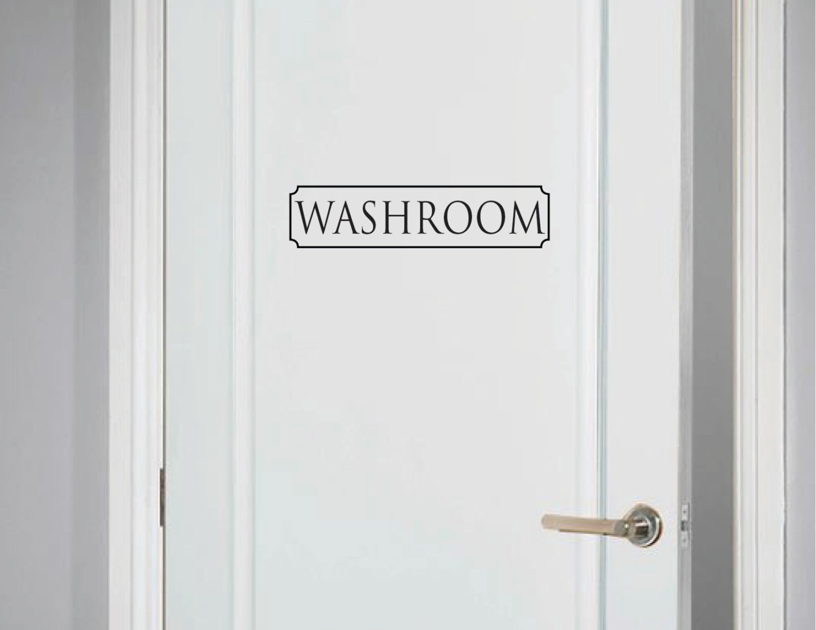 WASHROOM Wall Vinyl Sticker Decal Bathroom Ticket Design Decor Free ...