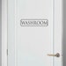 WASHROOM Wall Vinyl Sticker Decal Bathroom Ticket Design Decor Free ...