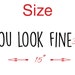 YOU LOOK FINE Vinyl Wall Decal Sticker Bathroom Mirror Inspirational ...