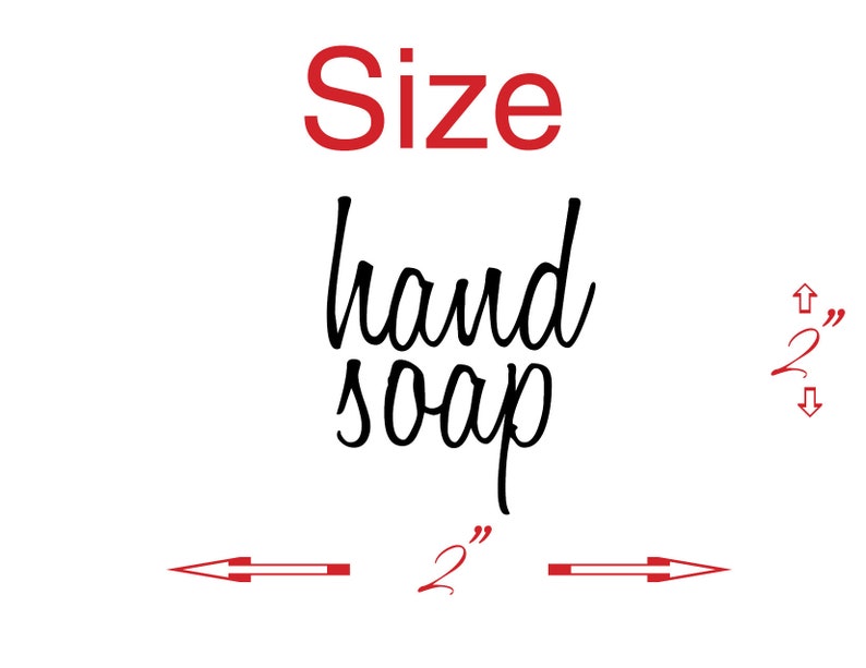 Hand Soap Hand Lotion Labels - Vinyl Decal Sticker Cute Kitchen or ...