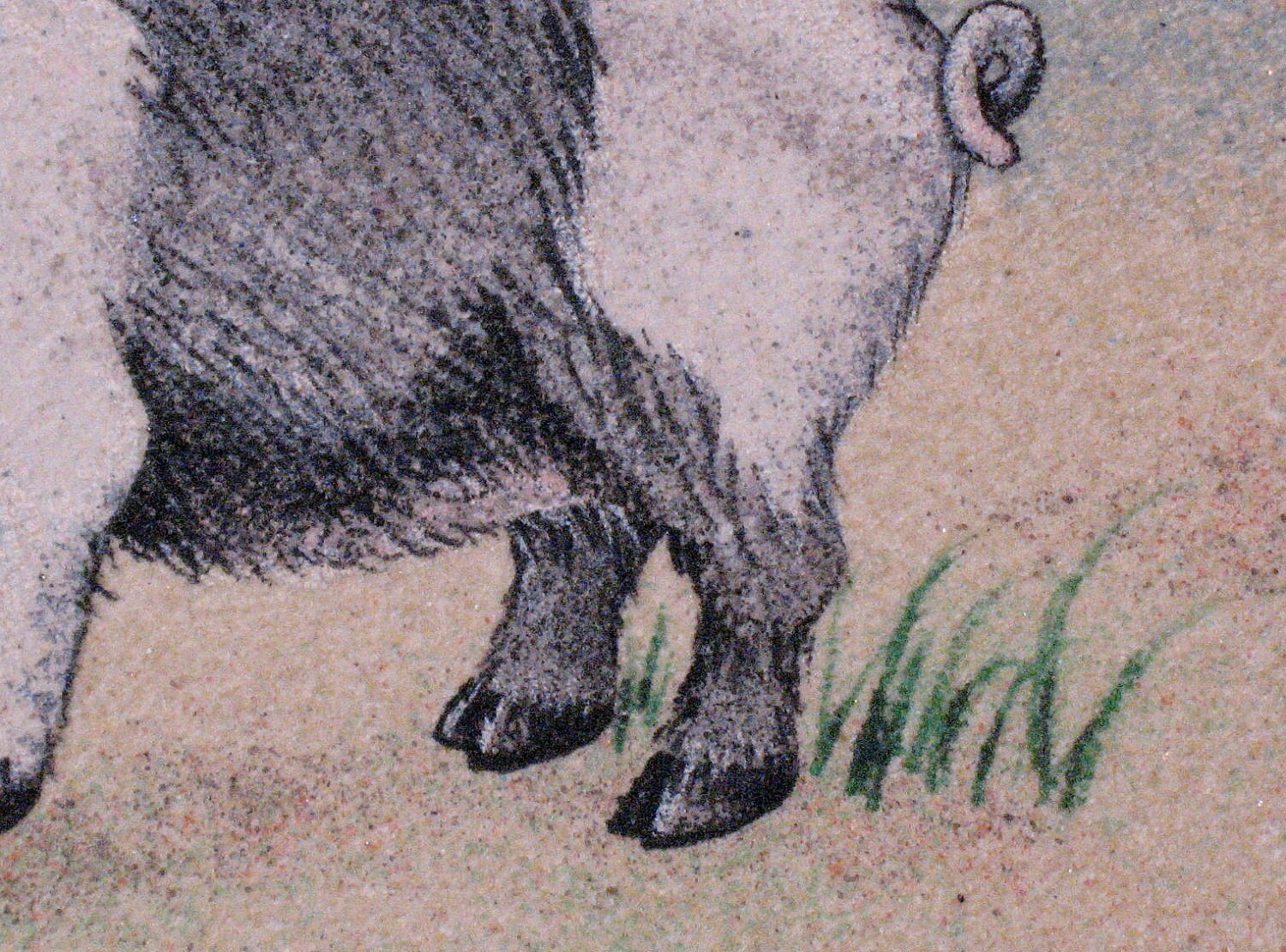 Pig Sand Painting Unframed - Etsy