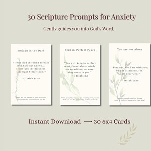 30 Scripture Prompts for Anxiety – Christian Journaling Cards for ...