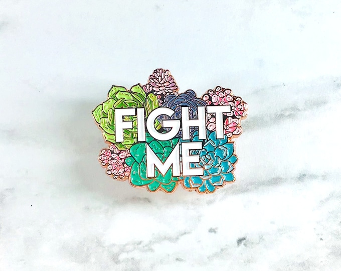 Fight Me Enamel Pin Lapel Pin - Etsy