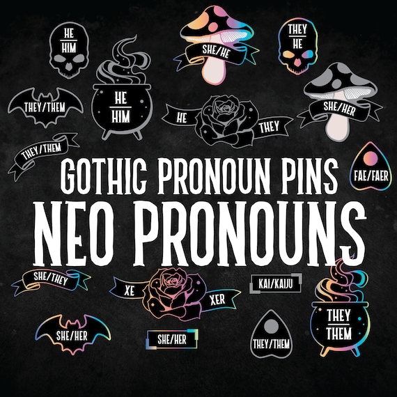 Neo Pronoun Pins Xe/xer Kai/kaiju Bun/buns Fae/faer More - Etsy Canada