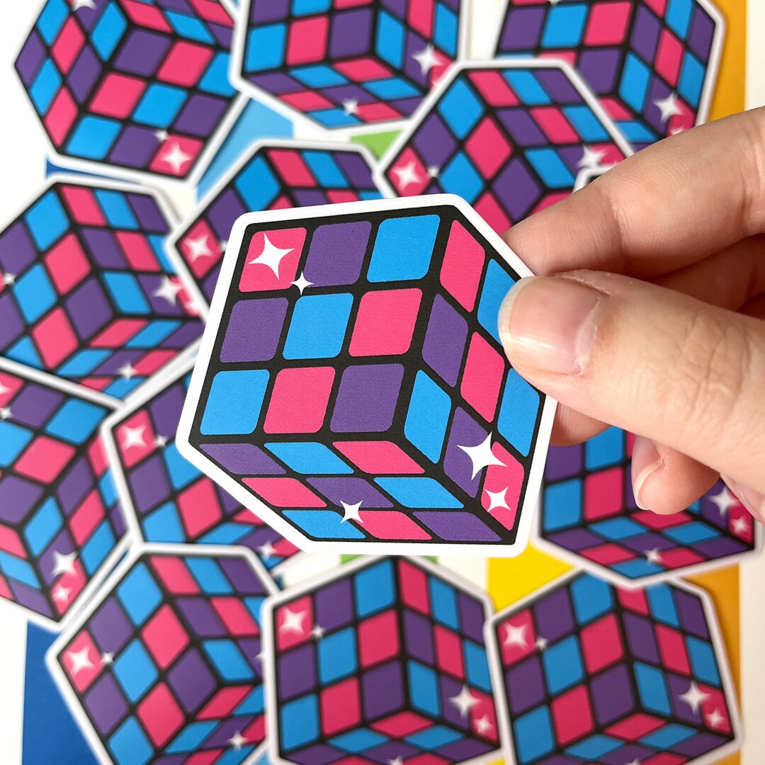 Bisexual Puzzle Cube Vinyl LGBTQIA Pride Sticker - Etsy