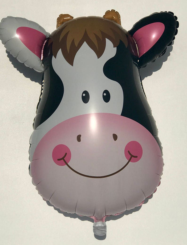 30 Cute Large Cow Face Mylar/Foil Balloon Animal theme | Etsy