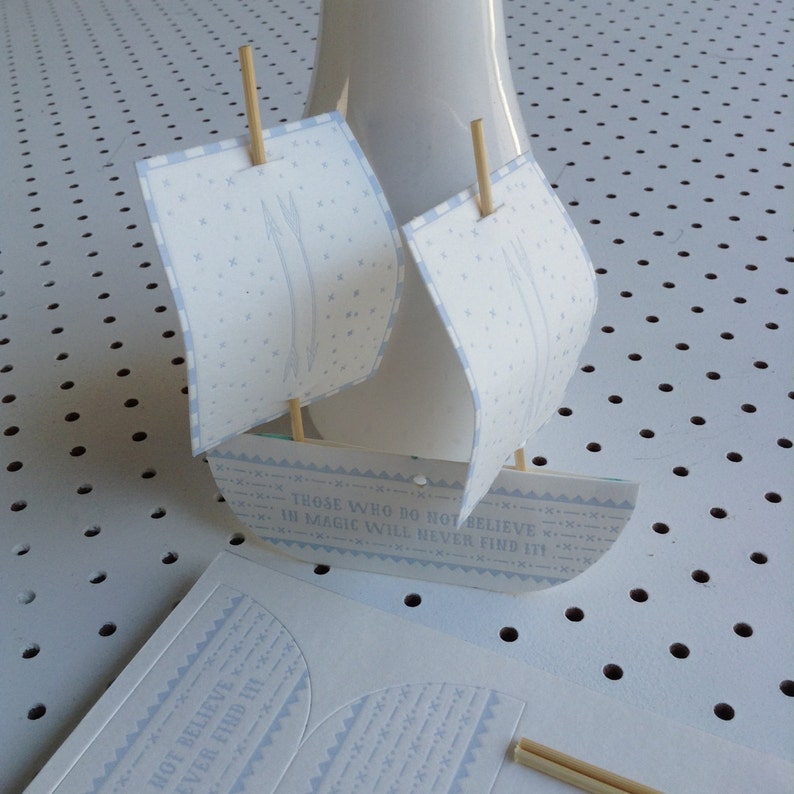 Pop-out Letterpress Tall Ship Boat - DIY Paper Craft - Etsy