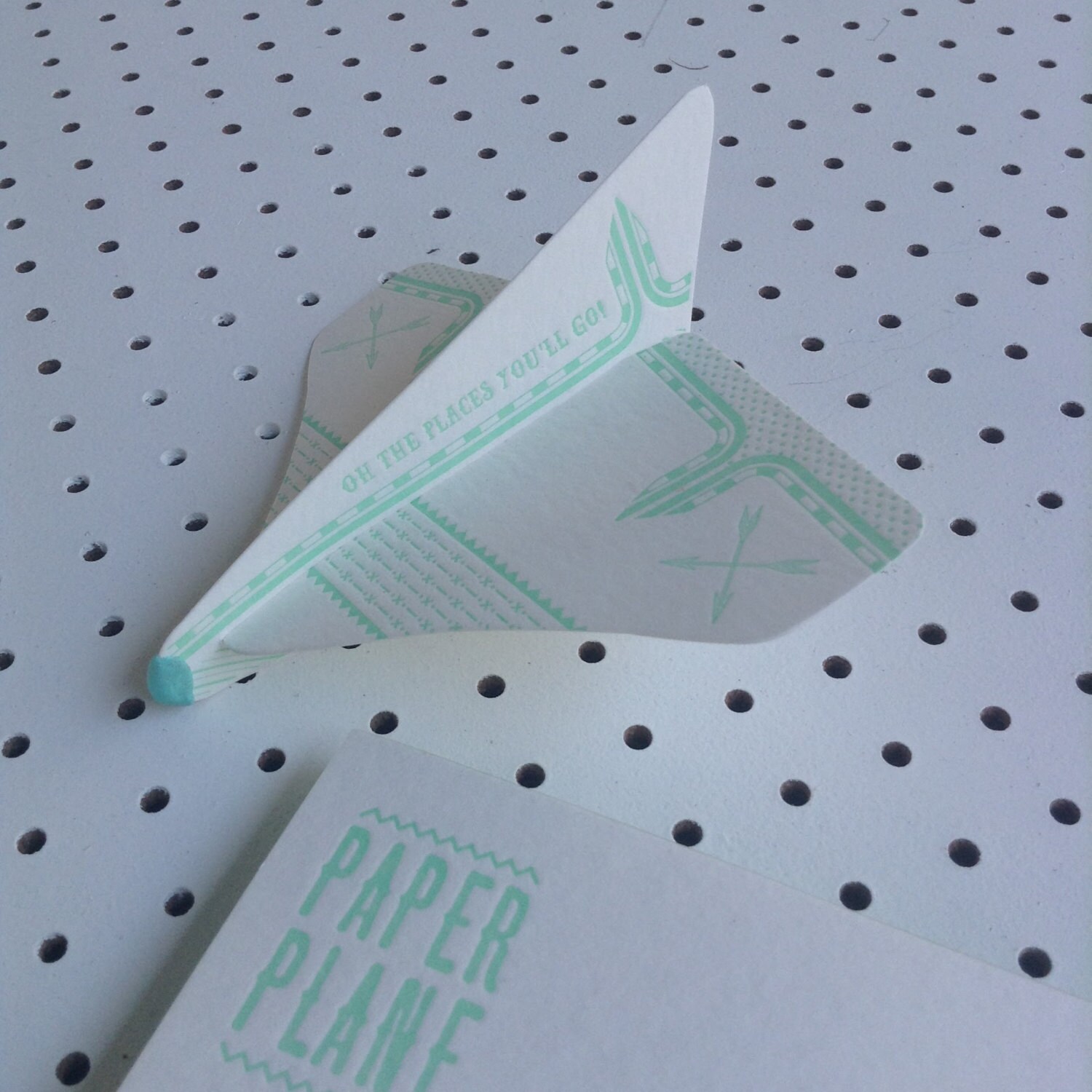 Pop-out Letterpress Aeroplane - DIY Paper Craft - Etsy