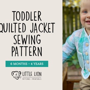 Toddler Quilted Jacket Sewing Pattern - Etsy