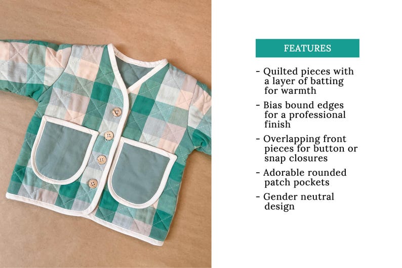 Toddler Quilted Jacket Sewing Pattern - Etsy