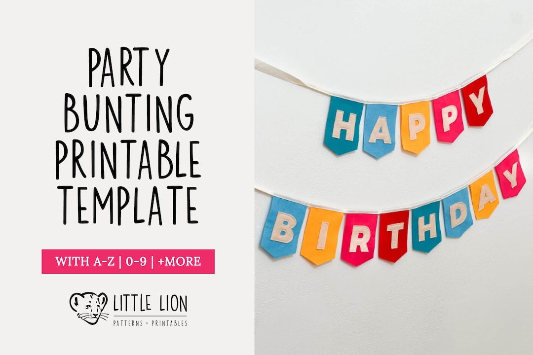 Custom Party Banner Printable Template - Etsy