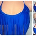 Fringe Triangle Top ROYAL BLUE - Etsy