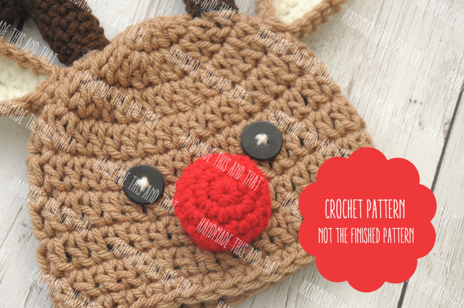 CROCHET PATTERN Baby Reindeer Hat Newborn Reindeer Hat - Etsy