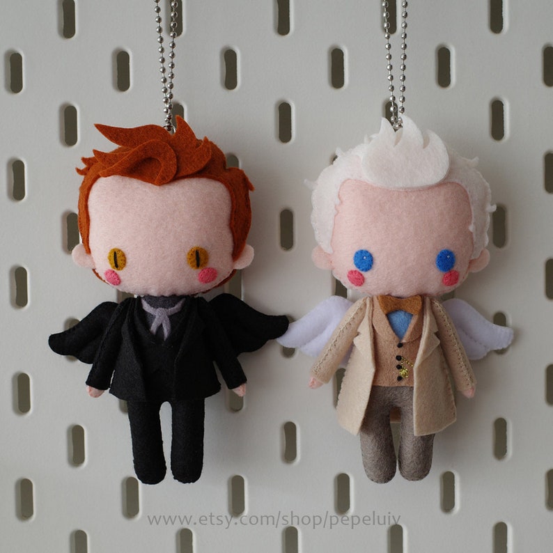 Pattern of Aziraphale & Crowley Felt Dolls - Etsy