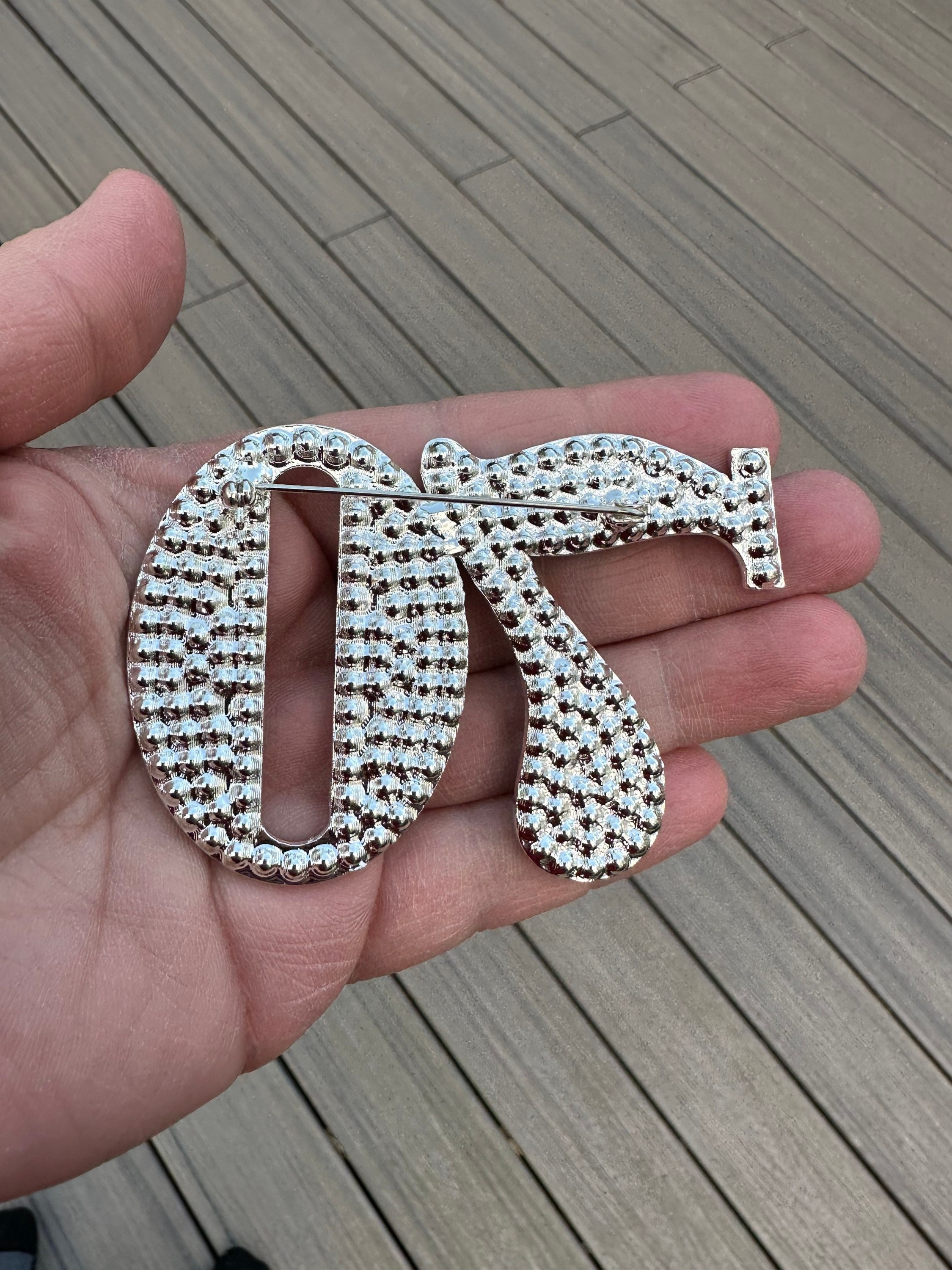Stunning Large 3” Rhinestone Brooch Pin Number 70 70th Birthday ...