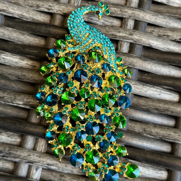 Huge Rhinestone Pin - Etsy