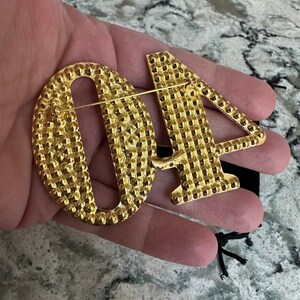 Stunning Large 3” Rhinestone Brooch Pin Number 40 40th Birthday ...