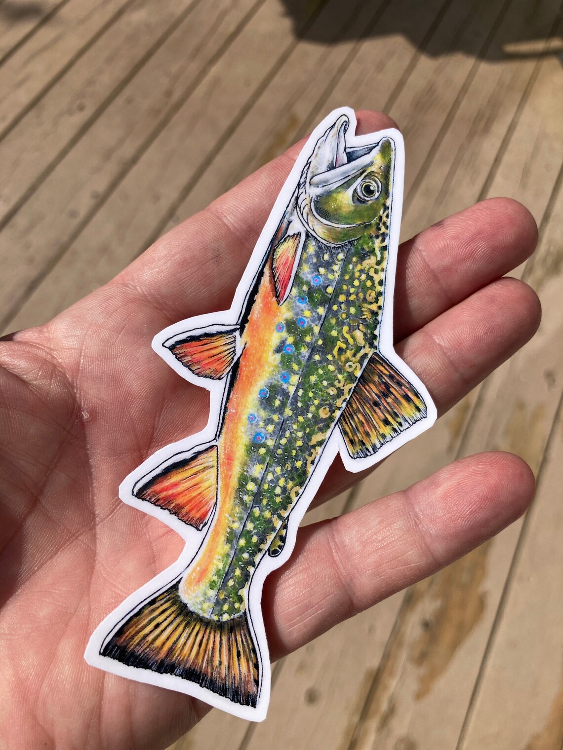 Sticker Decal Fish Brook Trout Vinyl Water Resistant - Etsy