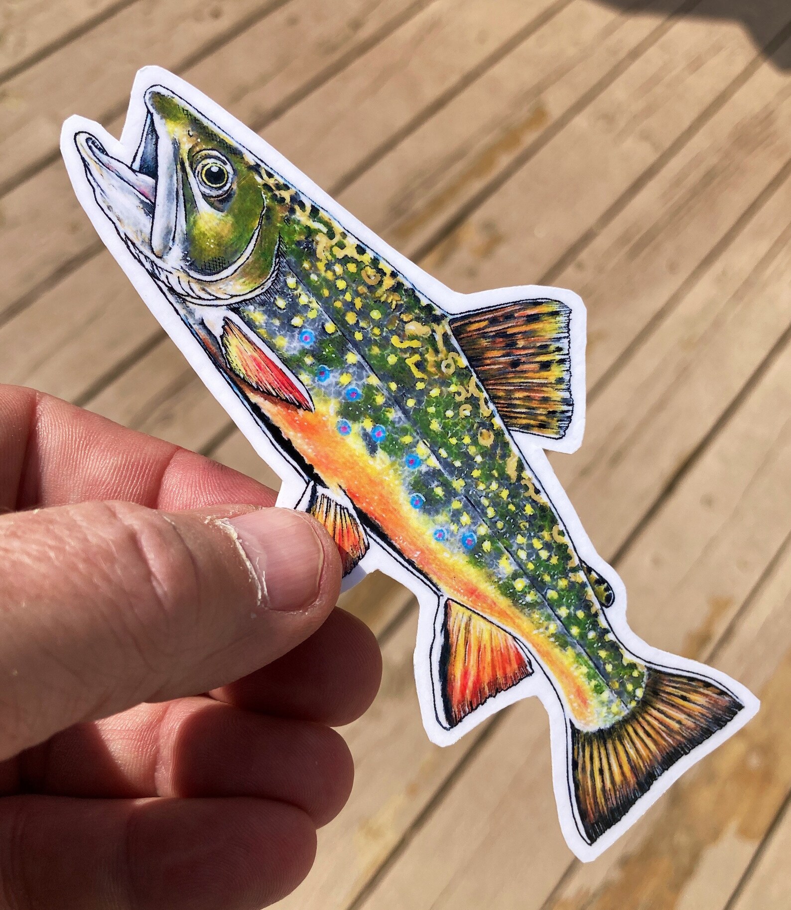 Sticker Decal Fish Brook Trout Vinyl Water Resistant - Etsy