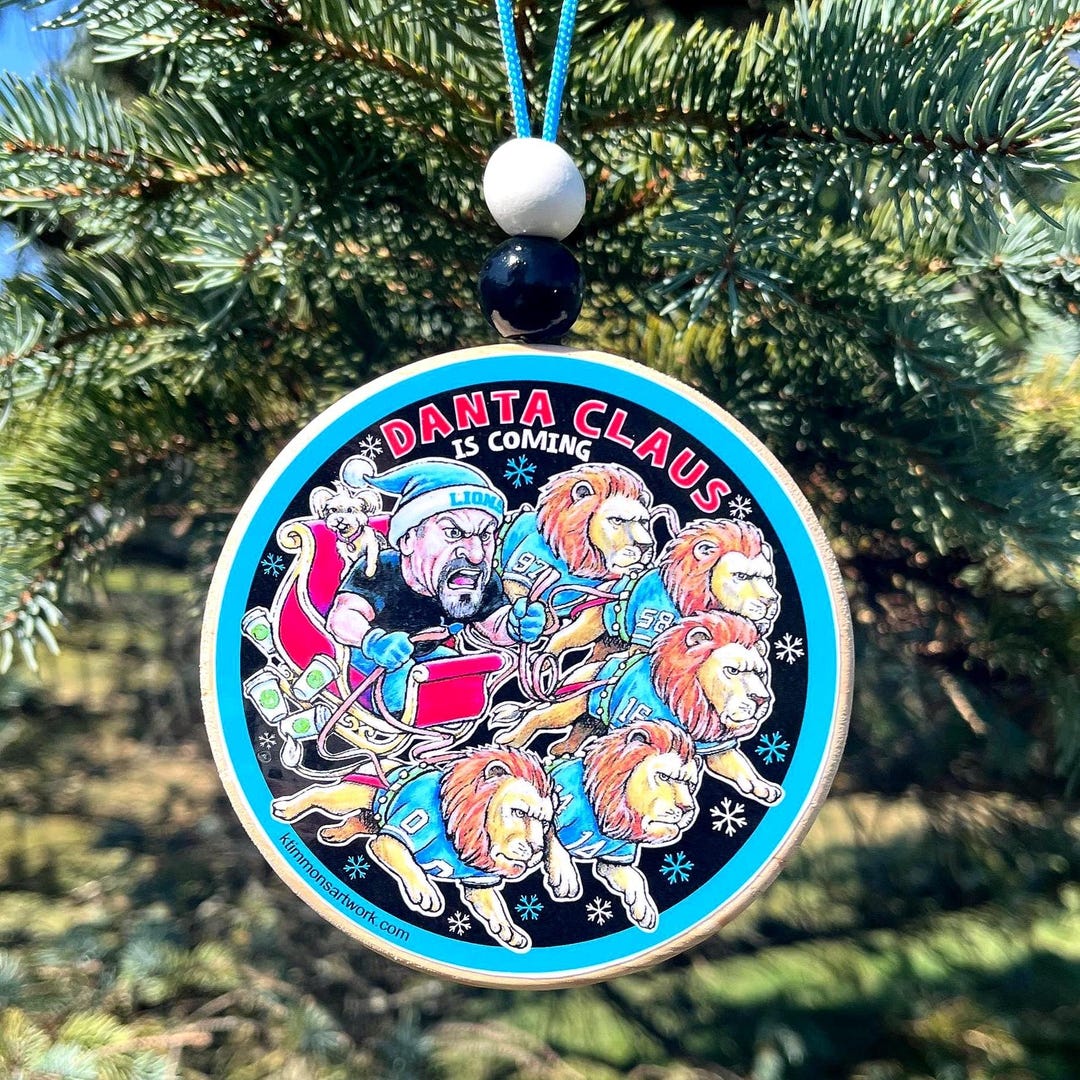 Dan Campbell 'danta Claus' Ornament: Detroit Lions Art - Etsy