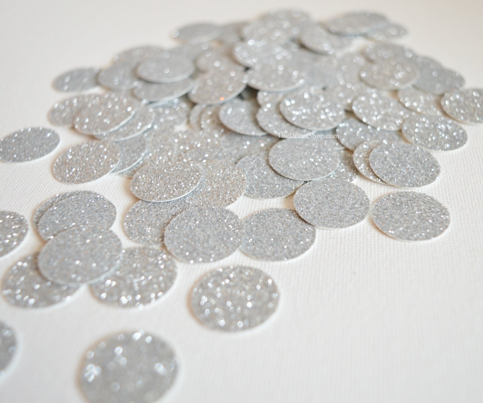 Silver Glitter Confetti Glitter Confetti Circles Glitter - Etsy