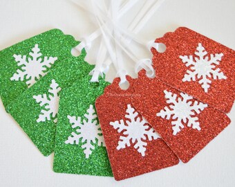 Glitter Gift Tags - Etsy
