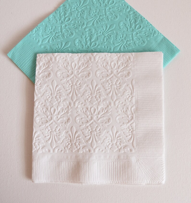 Embossed Cocktail Napkins embossed Beverage Cocktail Napkins - Etsy