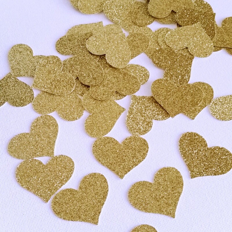 Gold Heart Confetti - Etsy