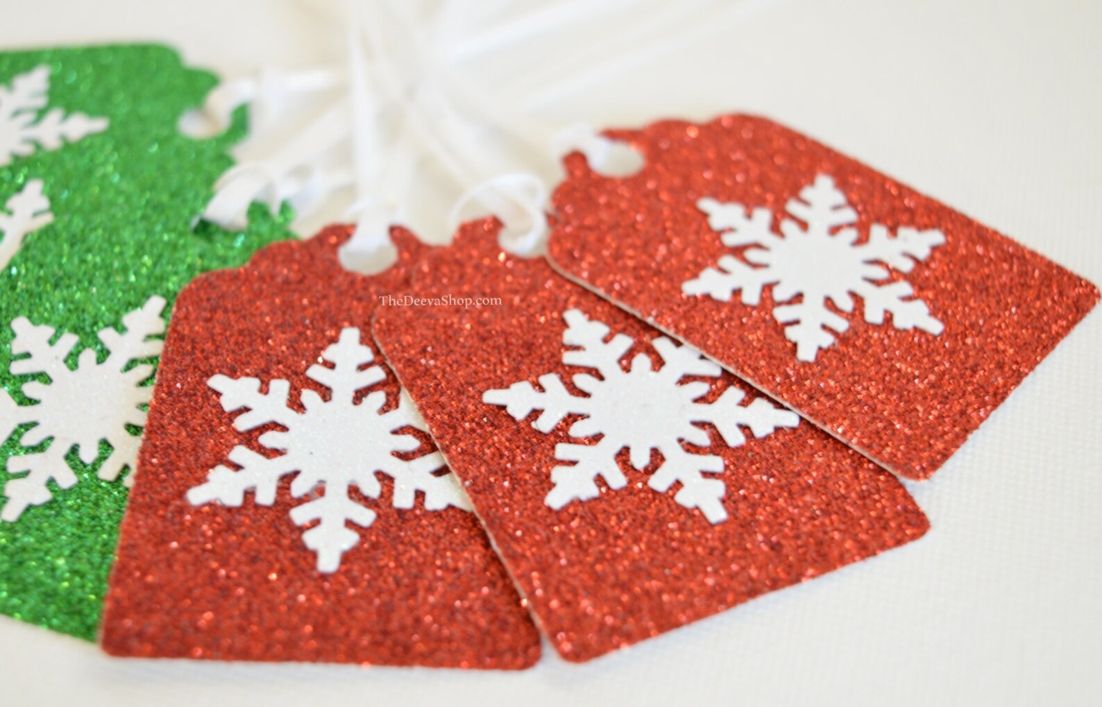 Christmas Glitter Gift Tags Glitter Hang Tags Snowflake Gift | Etsy