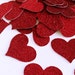 Red Glitter Hearts Confetti Wedding Decor Valentines Day Red Hearts ...