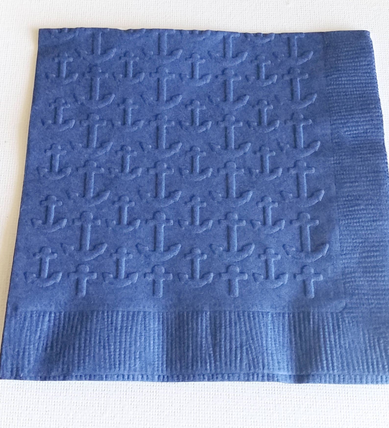 Cocktail Napkins Embossed Wedding Napkins Embossed Anchor Beverage ...