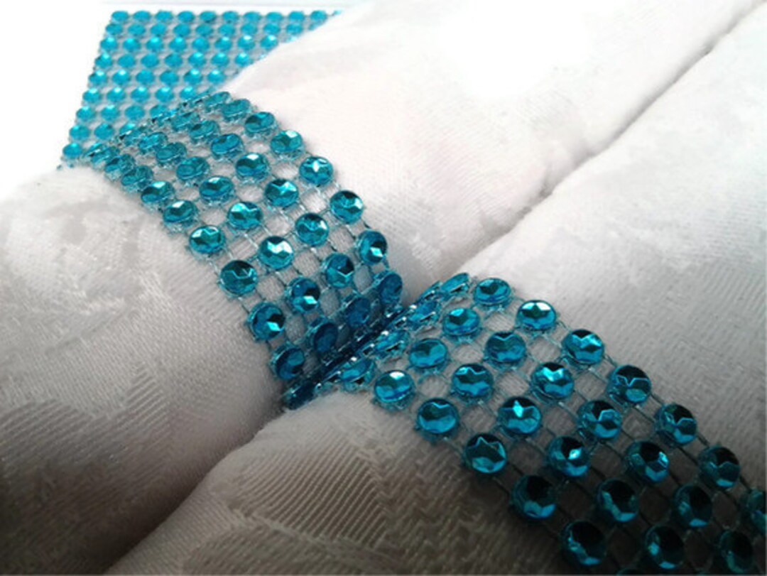 Napkin Rings Turquoise Bling Wedding Napkin Holders - Etsy