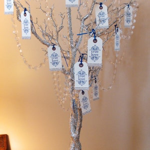 Wish Tree Wedding Tags Gift Tags Bling Party Tags Favor Tags Black and ...