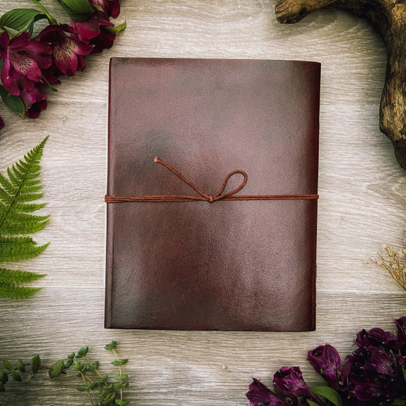 Large Leather Bound Book Hand Made Journal Refillable | Etsy UK