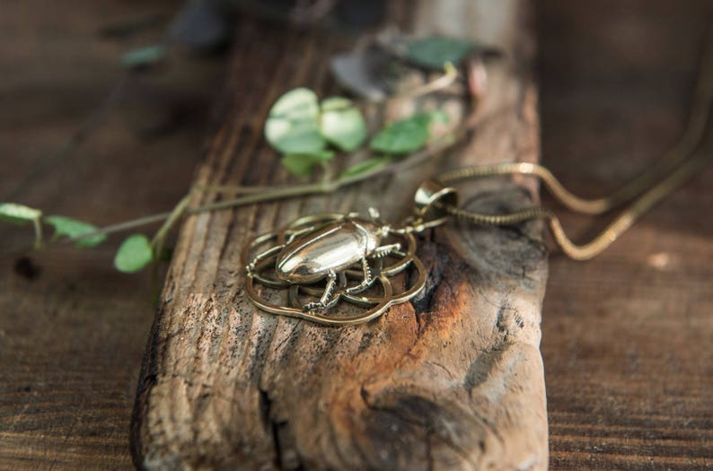 Flower of Life Pendant With June Beetle (jbp024) Brass Sacred Geometry ...