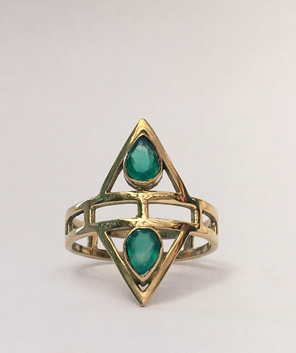 Gemstone Pyramid Ring Statement Ring Gemstone Ring | Etsy