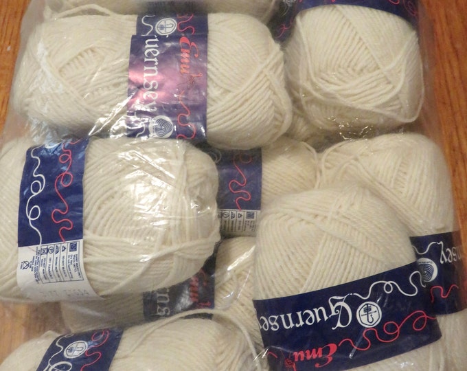 Guernsey Wool Emu Yarn 12 Skeins Natural 5 Ply 50g Each. - Etsy
