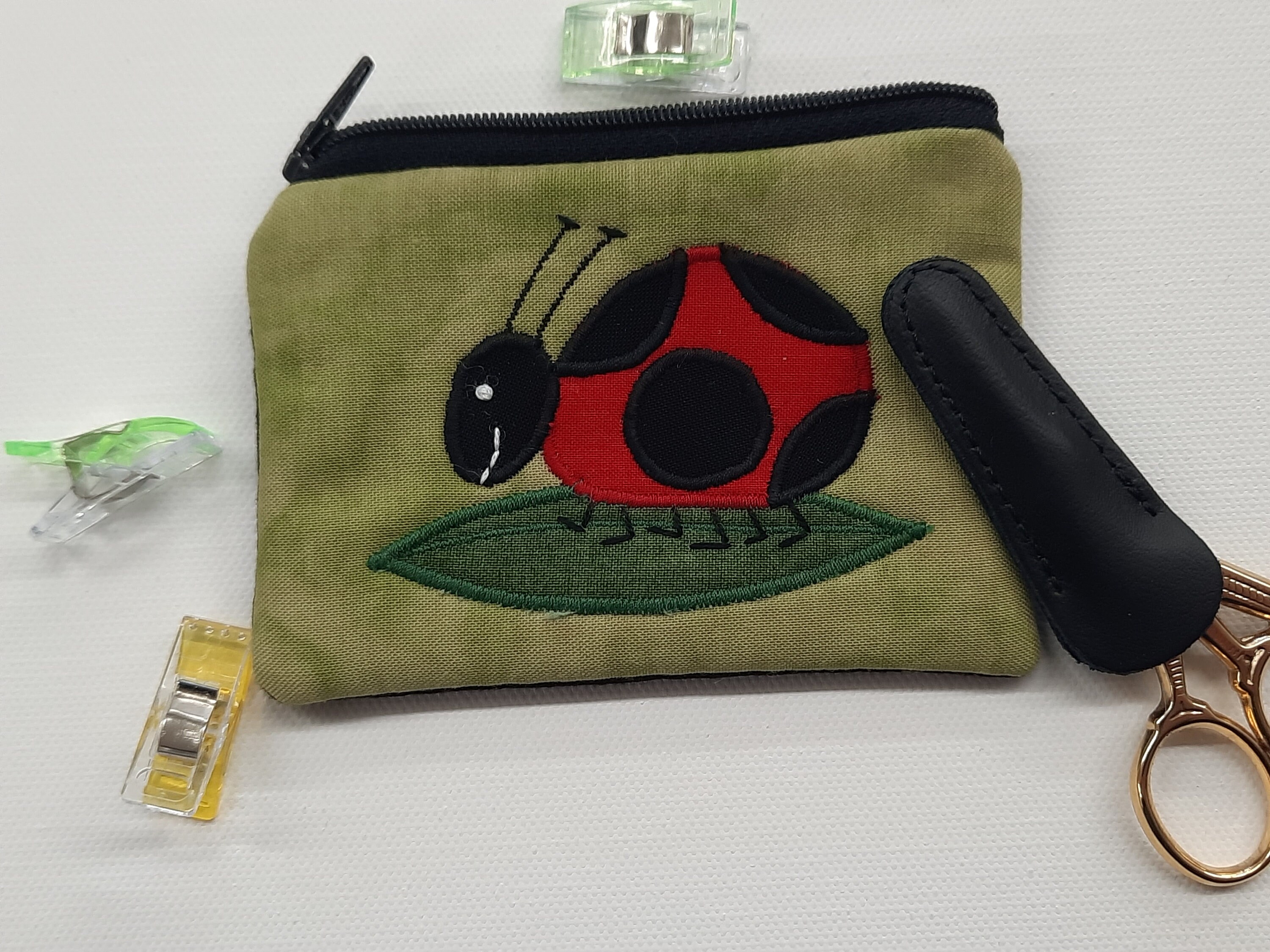 Handcrafted, Applique Ladybug Coin Pouch - Etsy