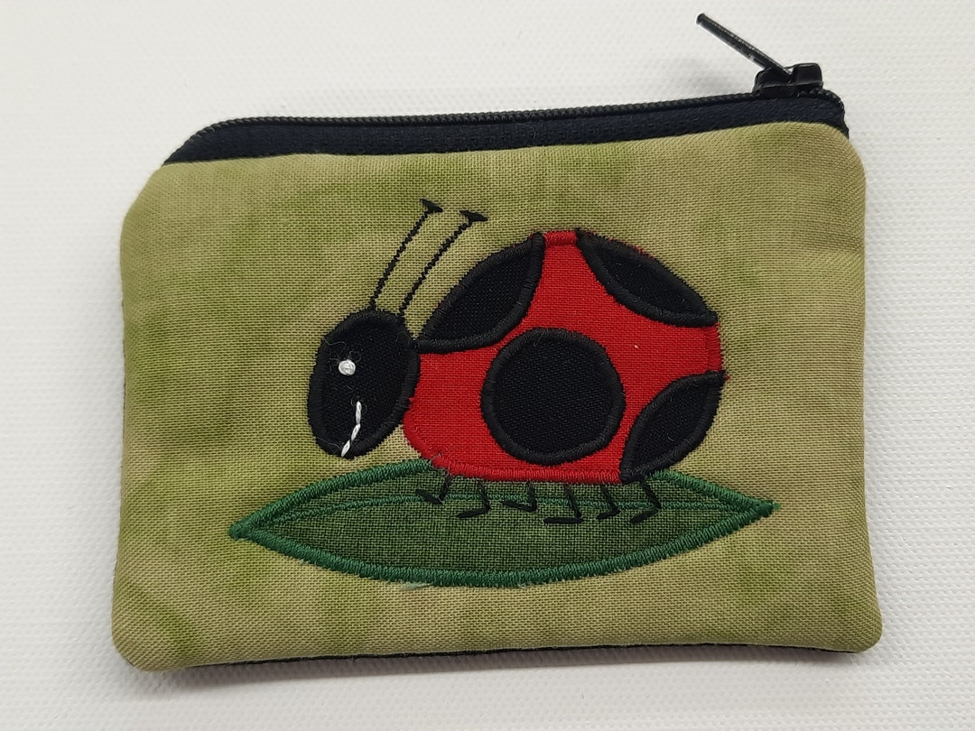 Handcrafted, Applique Ladybug Coin Pouch - Etsy