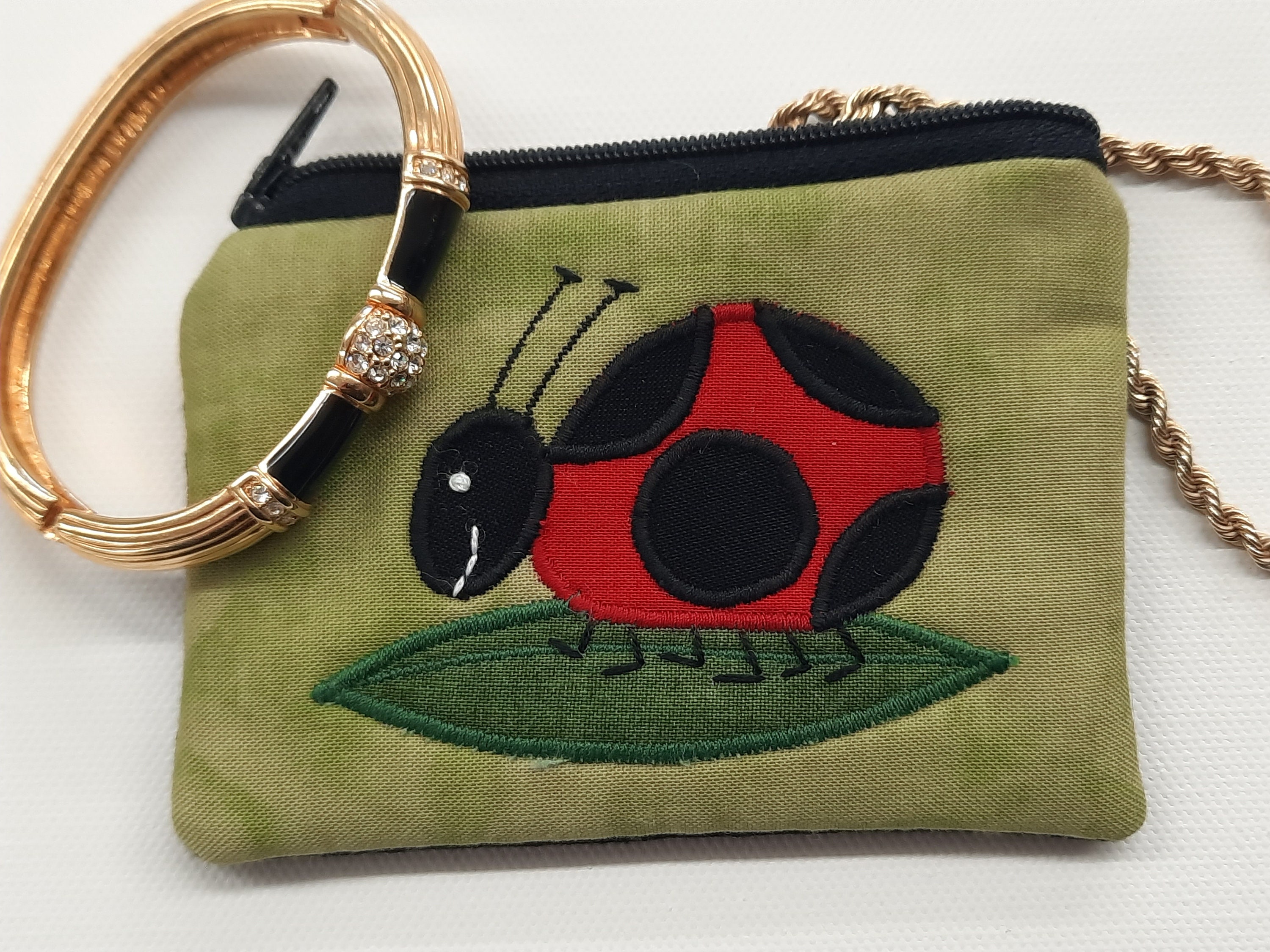 Handcrafted, Applique Ladybug Coin Pouch - Etsy