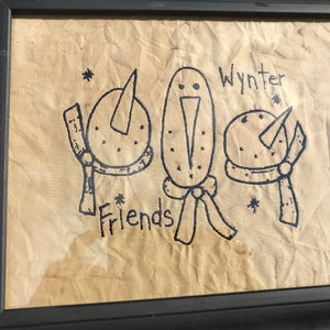 Primitive Wynter Friends Machine Embroidery Picture - Etsy