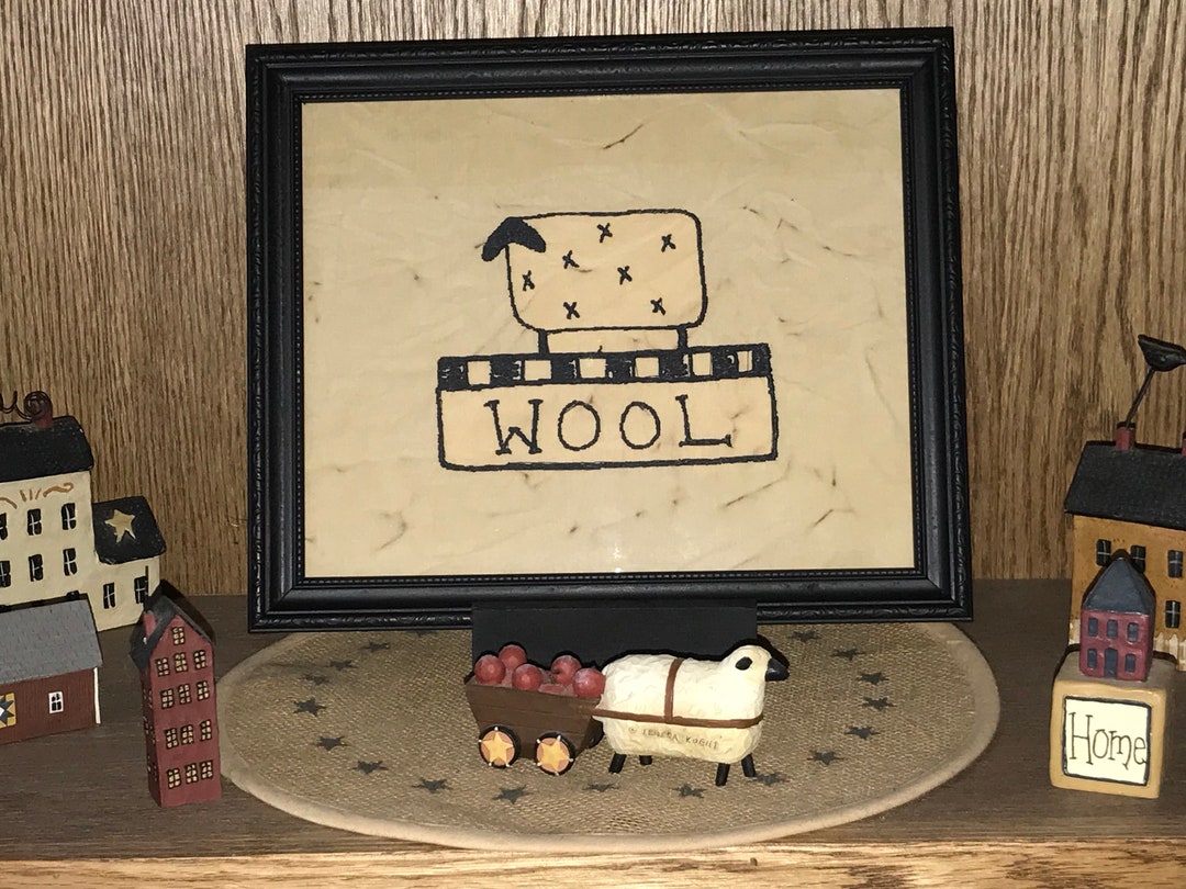 Primitive Embroidered Wool Sign - Etsy