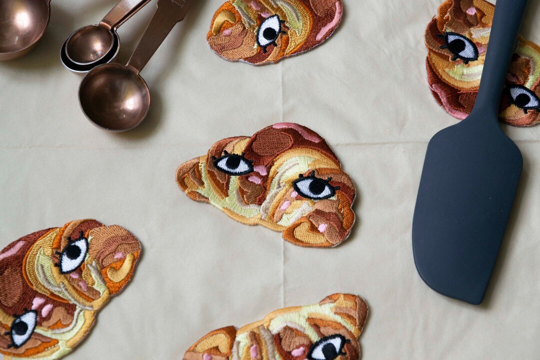 Croissant With Eyes 3" Iron on Patch - Bread Club French Bakery ...