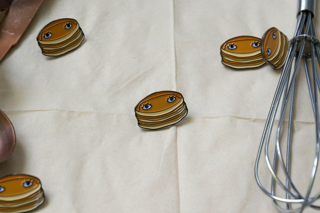 Pancakes With Eyes 1" Enamel Pin - Breakfast Club Buttermilk Pancakes ...