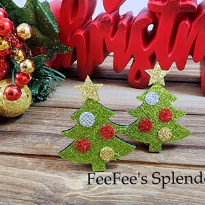 8 Pcs Felt Christmas Trees . Holiday Glitter Felt . Pine Tree Felties ...
